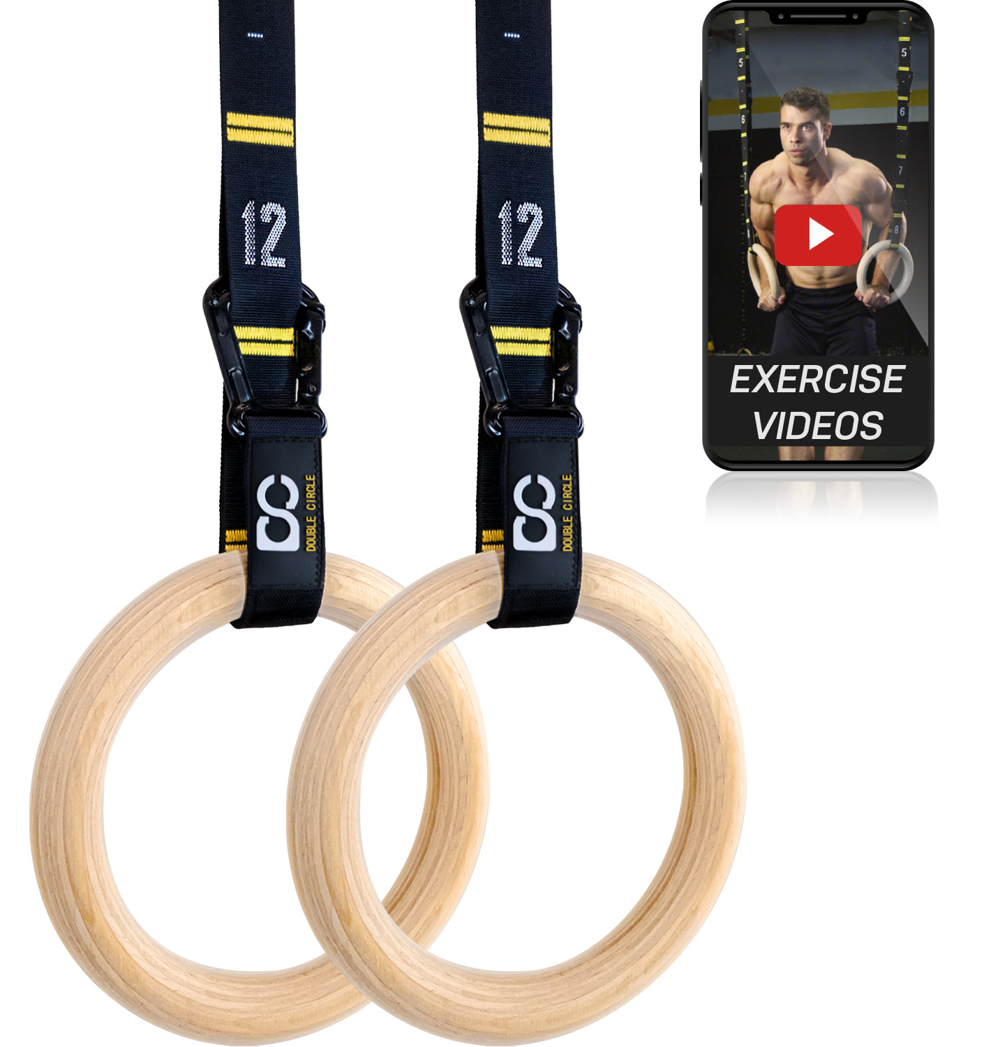 Gymnastic Rings And Straps 1.25″ - Double Circle Shop